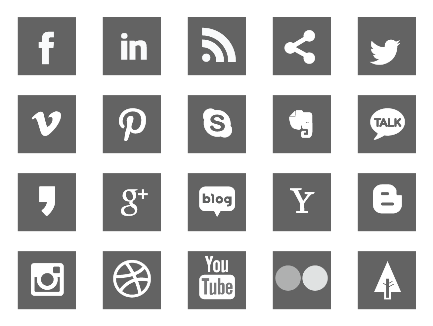 SNS아이콘(소설 아이콘)-웹사이트 제작 시 가장 많이 사용하는 SNS아이콘 모음